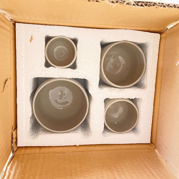 Safi | Kitchen | Safi Roost 4 Piece Nesting Tall Bowl Handthrown Earthy ...